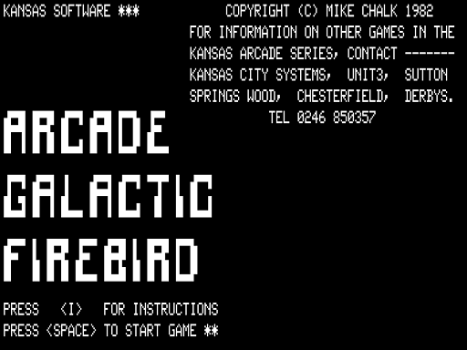 Arcade Galactic Firebird (1982) - MobyGames