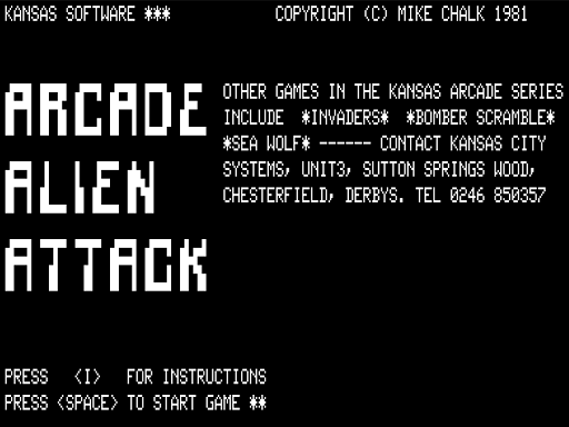 Arcade Alien Attack screenshots - MobyGames