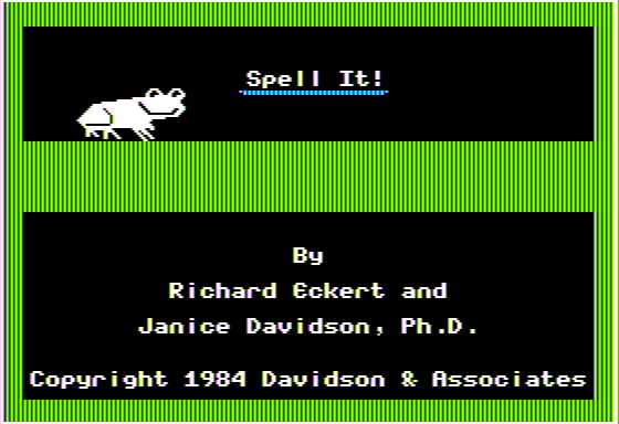 Spell It! (1984) - MobyGames