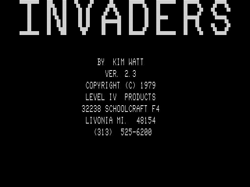Invaders (1979) - MobyGames