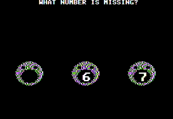 Screenshot of Space Waste Race (Apple II, 1984) - MobyGames