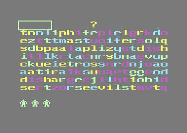 Screenshot of Word Feud (Commodore 64, 1983) - MobyGames