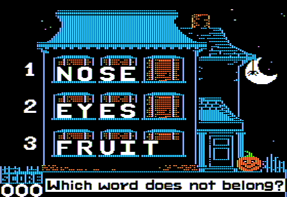 Screenshot of The Goofy Ghost (Apple II, 1985) - MobyGames