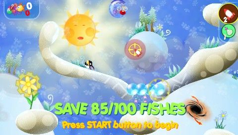 Screenshot of Downstream Panic! (PSP, 2008) - MobyGames