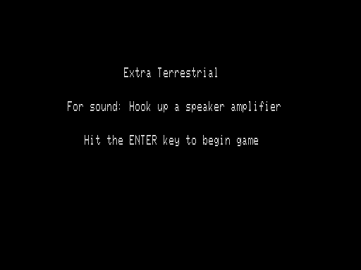 Extra Terrestrial (1982) - MobyGames