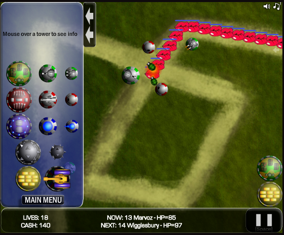 Screenshot of Random Defence (Browser, 2008) - MobyGames
