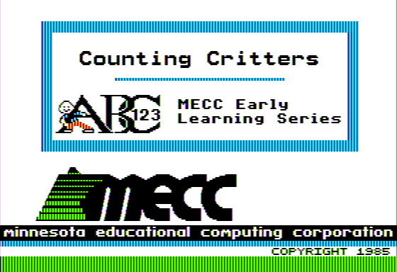 Counting Critters (1985) - MobyGames