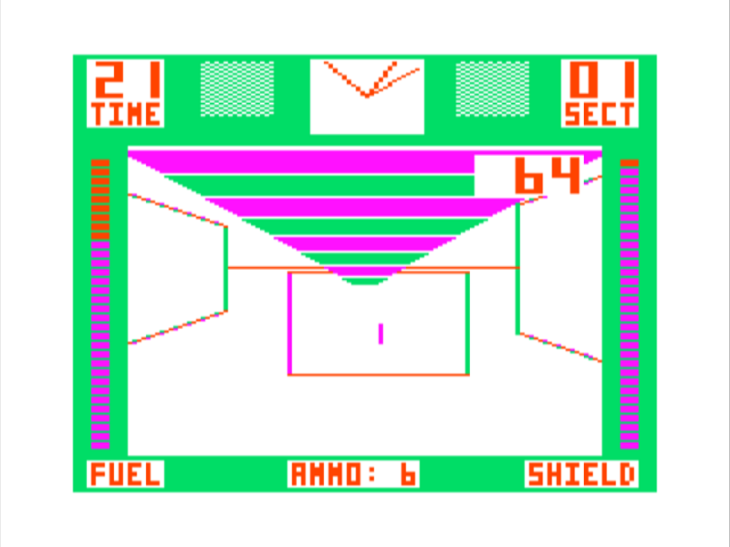 Screenshot of CyberTank (TRS-80 CoCo, 1986) - MobyGames