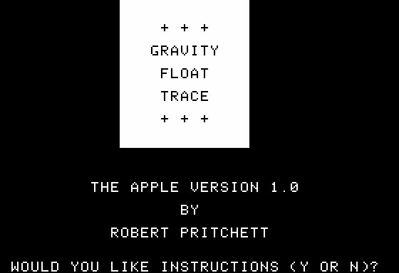 Gravity-Float Trace (1982) - MobyGames