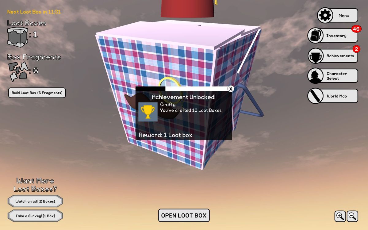 Screenshot of Loot Box Simulator (Windows, 2018) - MobyGames