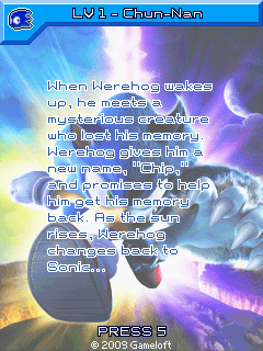 Screenshot of Sonic: Unleashed (J2ME, 2009) - MobyGames