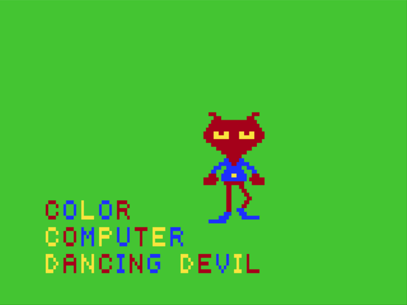 Color Computer Dancing Devil (1982) - MobyGames