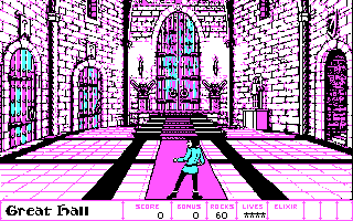 Screenshot of Dark Castle (DOS, 1986) - MobyGames