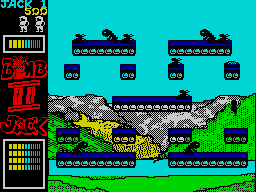 Screenshot of Bomb Jack II (ZX Spectrum, 1986) - MobyGames