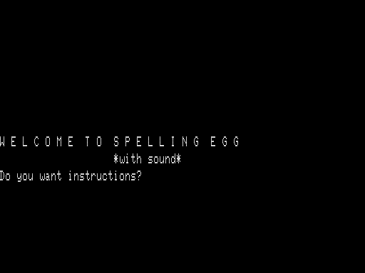 Spelling Egg (1981) - MobyGames