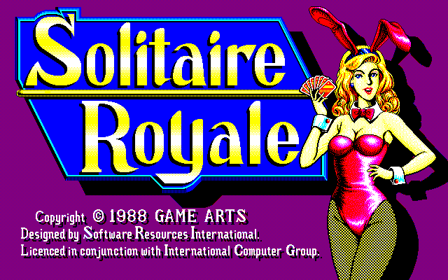 Screenshot of Solitaire Royale (PC-98, 1987) - MobyGames