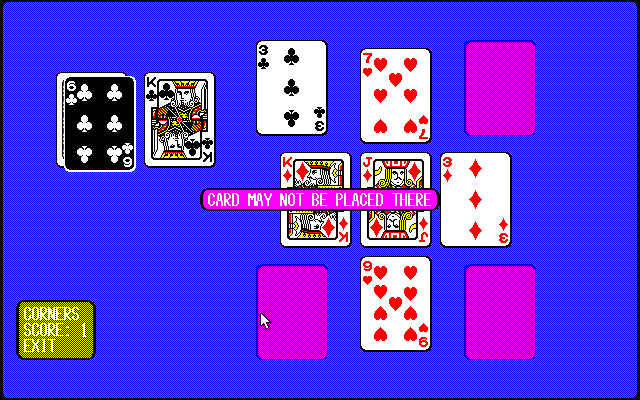 Screenshot of Solitaire Royale (PC-98, 1987) - MobyGames