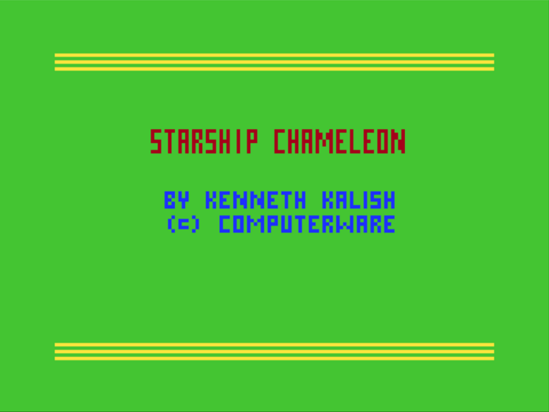 Screenshot of Starship Chameleon (TRS-80 CoCo, 1982) - MobyGames