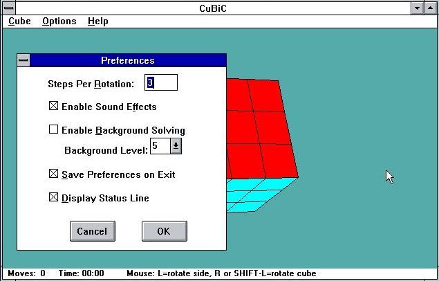 Screenshot of Cubic (Windows 3.x, 1991) - MobyGames