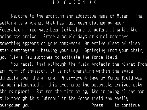 Alien (1981) - MobyGames