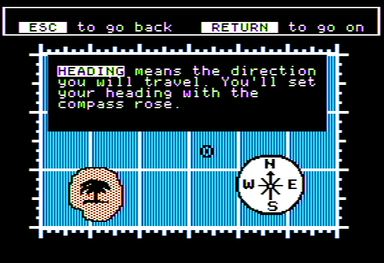 Screenshot of The Voyage of the Mimi: Maps and Navigation (Apple II ...