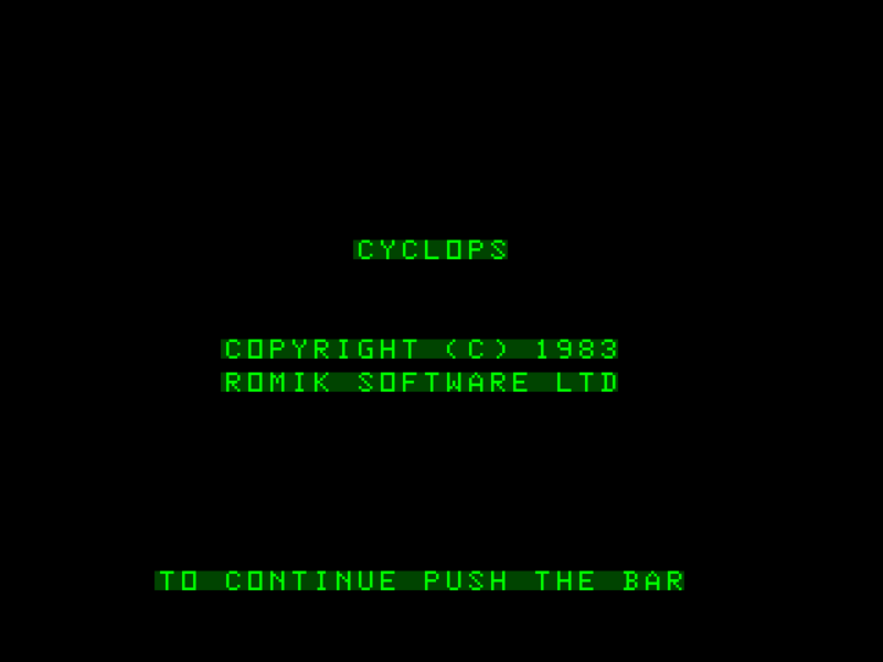 Cyclops (1983) - MobyGames