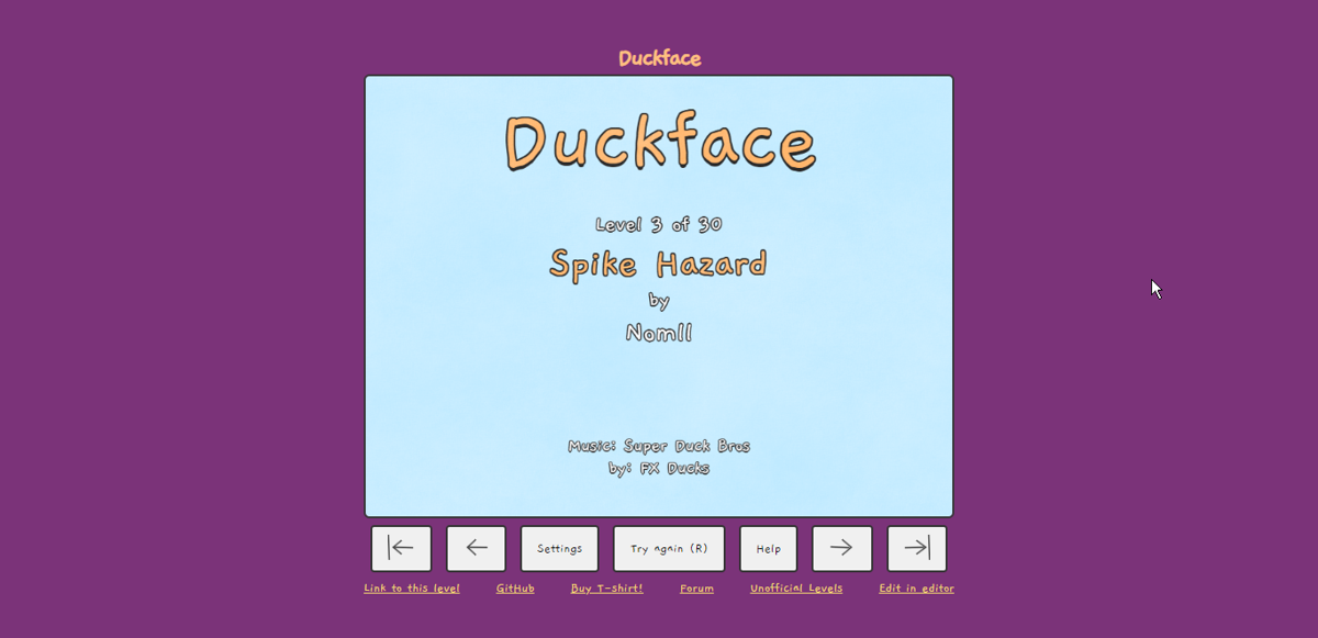 Screenshot of Duckface (Browser, 2021) - MobyGames