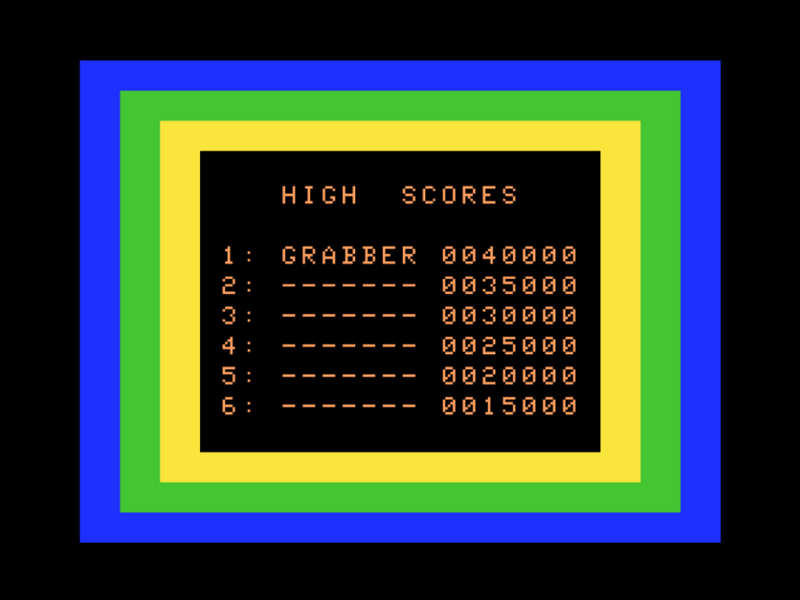Screenshot of Grabber (TRS-80 CoCo, 1983) - MobyGames