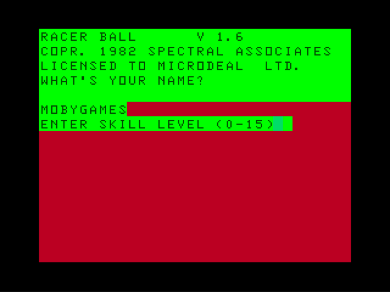 Racer Ball (1983) - MobyGames