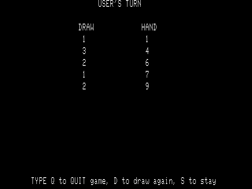 Screenshot of Banko (TRS-80, 1978) - MobyGames