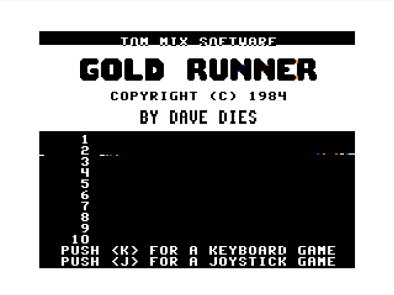 Gold Runner (1984) - MobyGames
