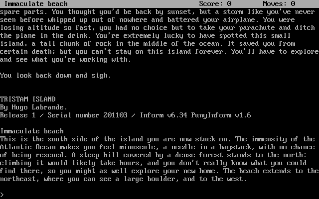 Screenshot of Tristam Island (DOS, 2020) - MobyGames
