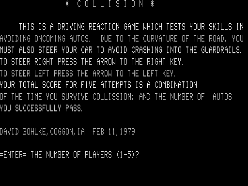Collision! (1979) - MobyGames
