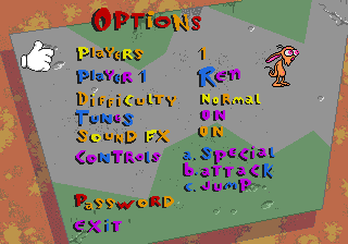 Screenshot of The Ren & Stimpy Show: Stimpy's Invention (Genesis, 1993 ...