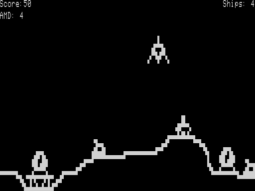 Screenshot of Gravitron (TRS-80, 1983) - MobyGames