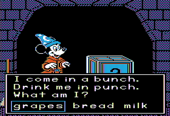Screenshot of Mickey's Magic Reader (Apple II, 1989) - MobyGames
