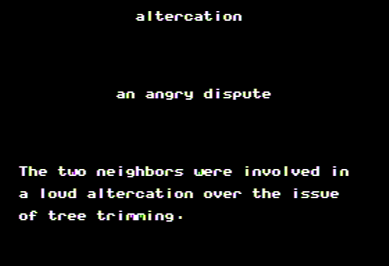 Screenshot of Word Attack! (Apple II, 1983) - MobyGames