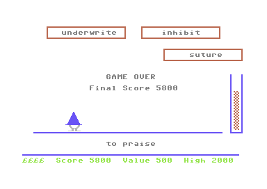 Screenshot of Word Attack! (Commodore 64, 1983) - MobyGames
