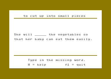 Screenshot of Word Attack! (Commodore 64, 1983) - MobyGames