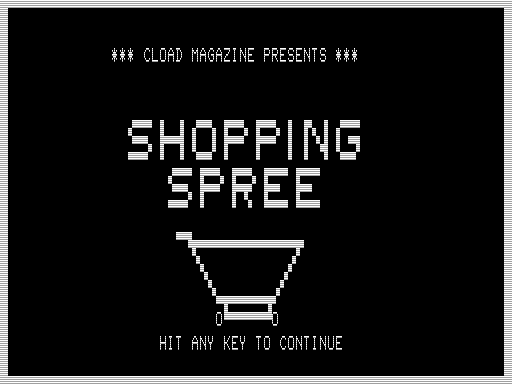Shopping Spree (1980) - MobyGames