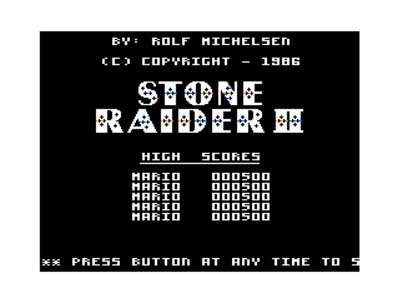 Screenshot of Stone Raider II (TRS-80 CoCo, 1986) - MobyGames