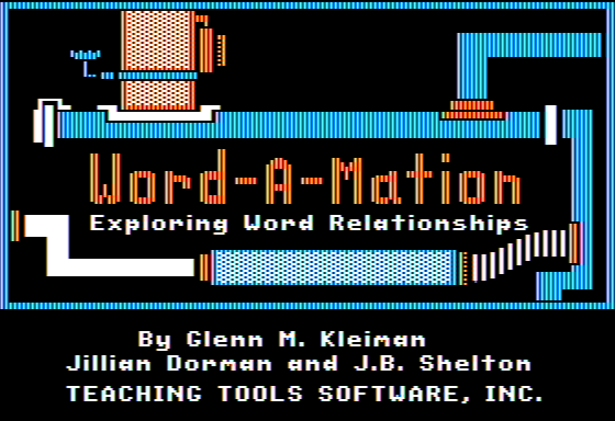 Word-A-Mation: Exploring Word Relationships (1986) - MobyGames