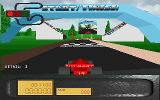 Screenshot of FX racer (DOS, 1996) - MobyGames