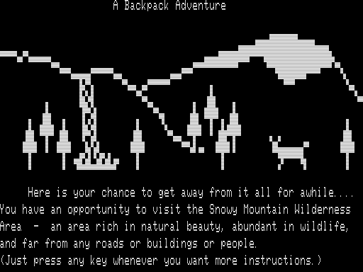 A Backpacking Adventure (1981) - MobyGames