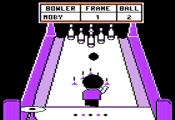 Screenshot of Little People Bowling Alley (Apple II, 1988) - MobyGames