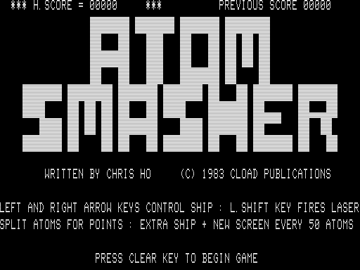 Atom Smasher (1983) - MobyGames