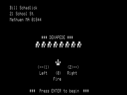 Dekapede (1983) - MobyGames