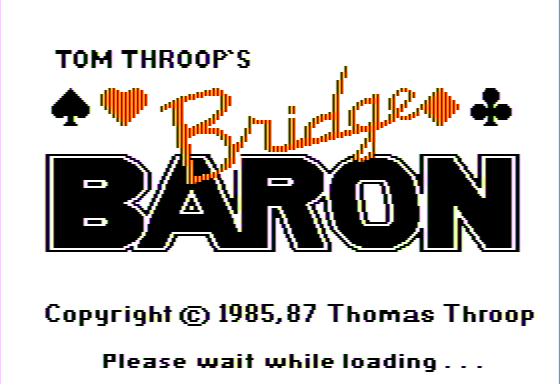 Tom Throop's Bridge Baron II (1987) - MobyGames
