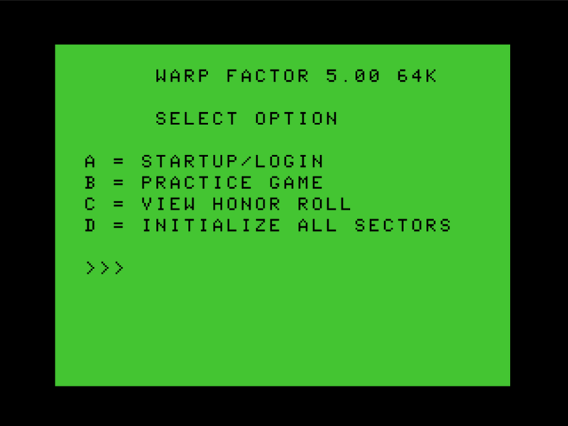 Screenshot of Warp Factor X (TRS-80 CoCo, 1985) - MobyGames