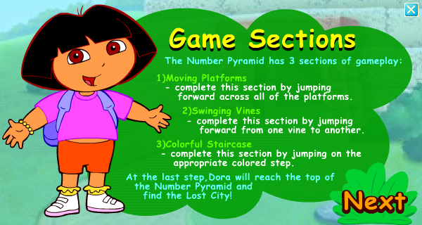 Screenshot of Dora's 3-D Pyramid Adventure (Windows, 2005) - MobyGames
